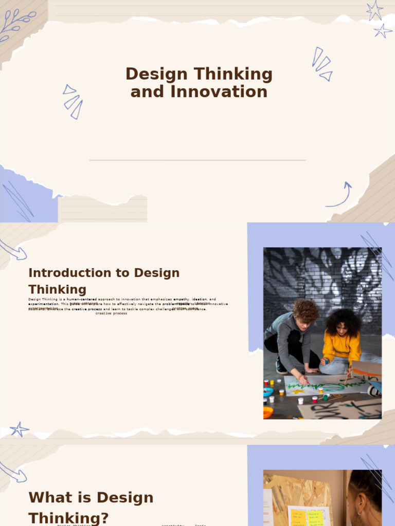 Slidesgo Unlocking Innovation a Comprehensive Guide to Design Thinking and Problem Space Analy | PDF