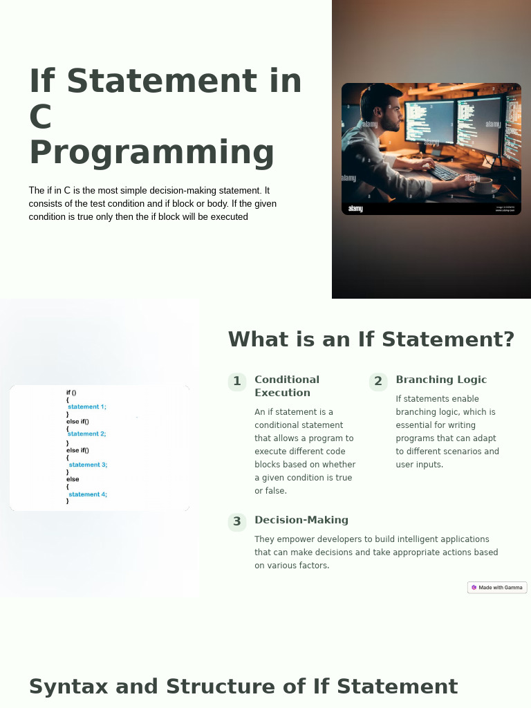 The-Importance-of-If-Statements-in-C-Programming | PDF | Computer Programming | Software Engineering