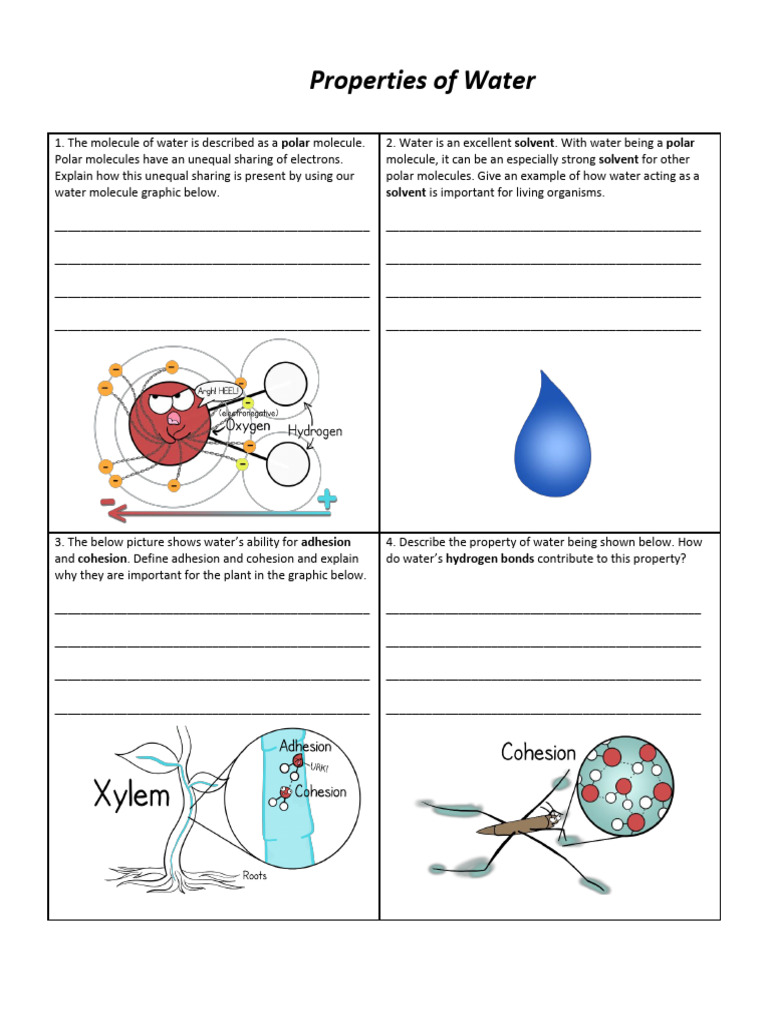 Notes Properties of Water | PDF | Properties Of Water | Water