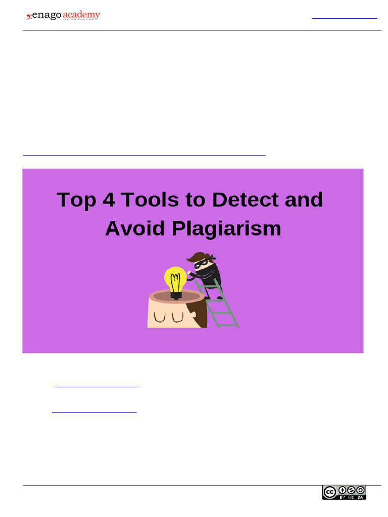 Top 4 Tools To Detect and Avoid Plagiarism | PDF | Plagiarism | Academic Publishing