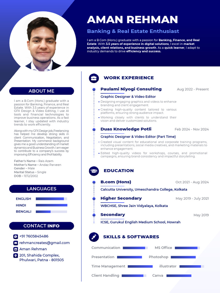 Aman Rehman - Cv | PDF | Human Communication