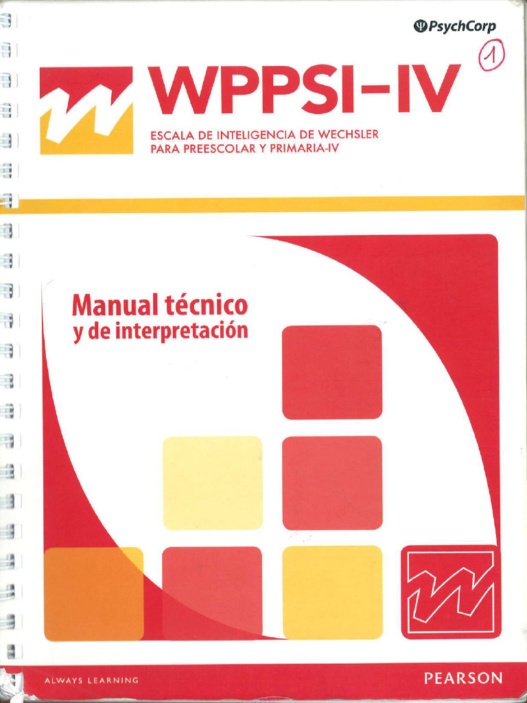 WPPSI IV - Manual Técnico y de Interpretación | PDF