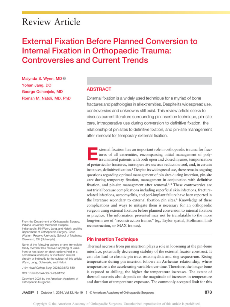 External Fixation Before Planned Conversion To1 240927 150223 | PDF ...