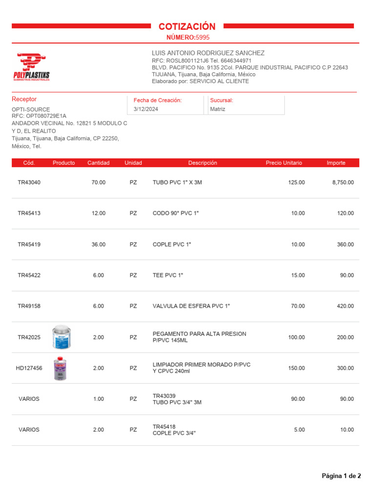 Cotizacion-5995 (1) (1) | PDF | Bancario