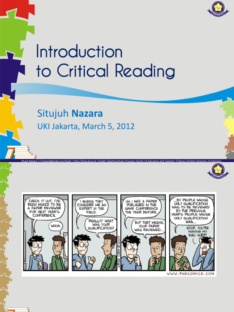 Introduction To Critical Reading | PDF | Critical Thinking | Argument