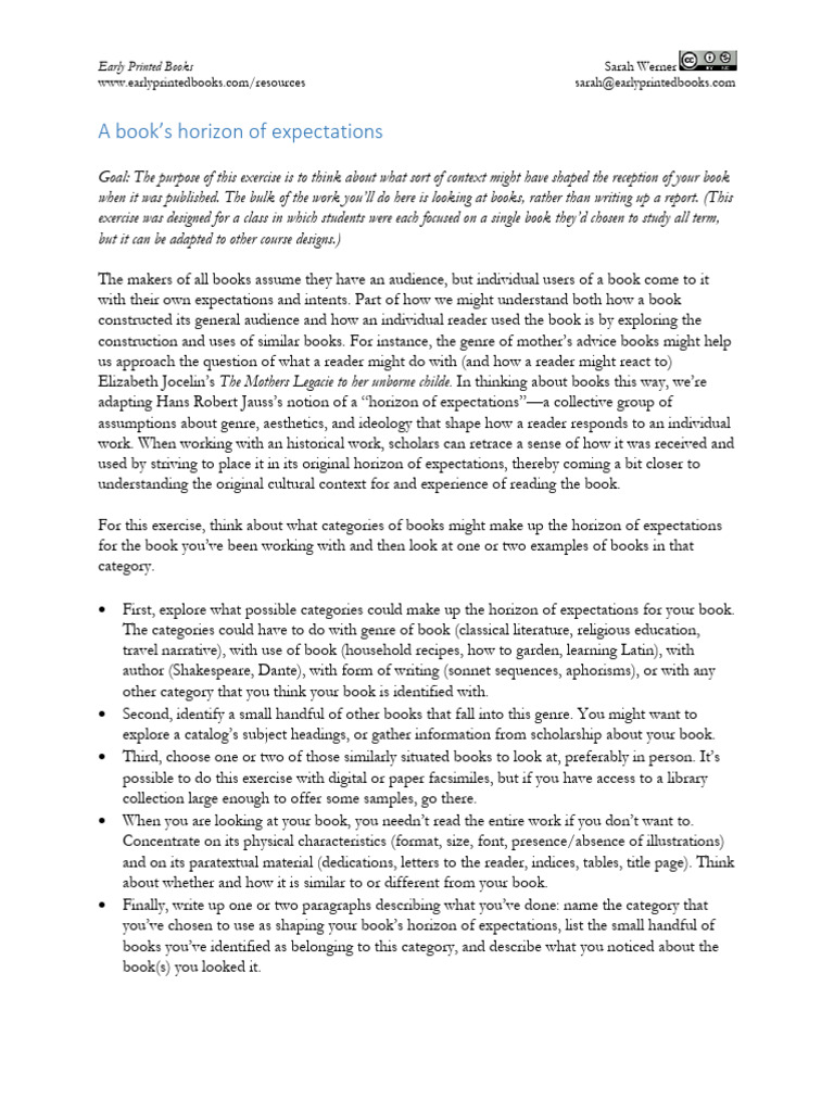 ex_horizon-of-expectations | PDF | Books | Genre