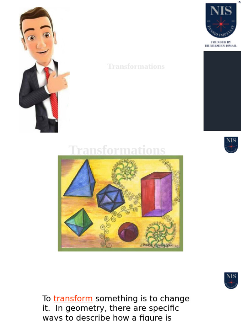 Understanding Geometric Transformations | PDF | Shape | Mirror