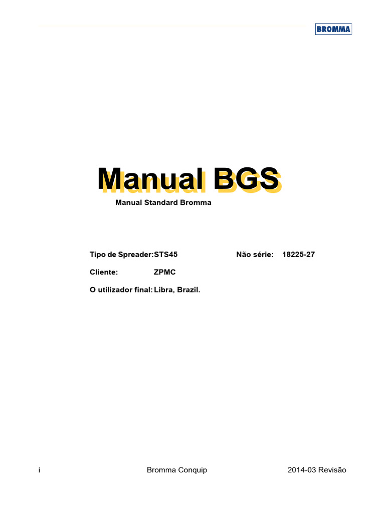 Spreader Bromma - STS45 - PT's 06-07 | PDF | Válvula | Guindaste (máquina)