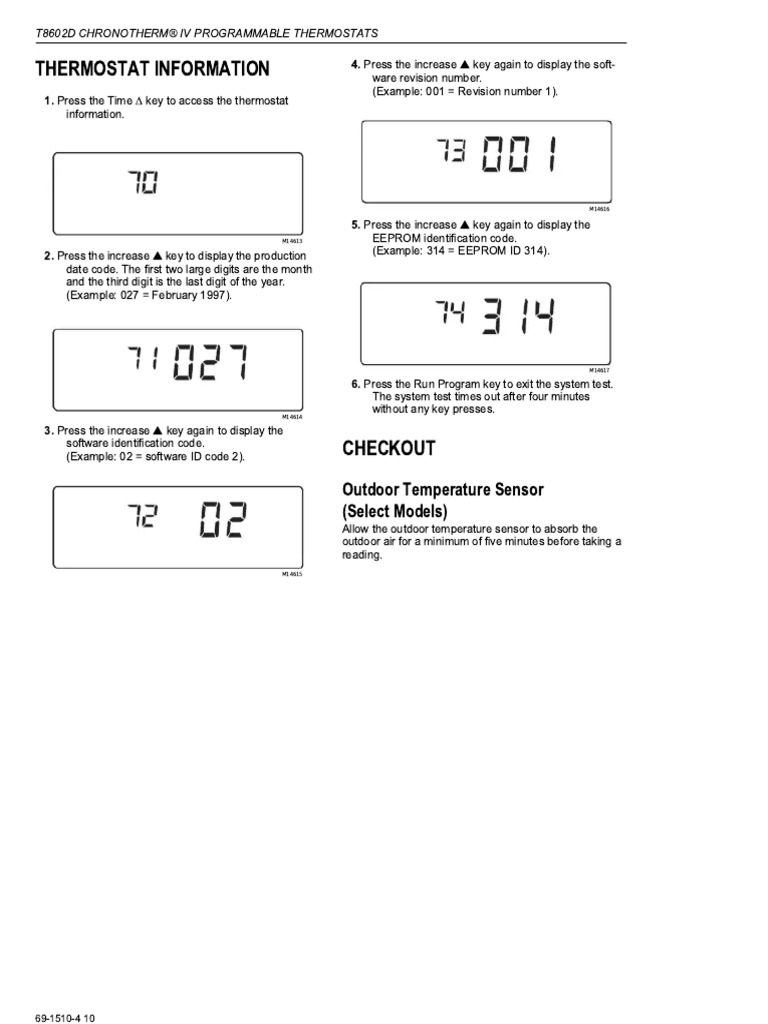 Manual de Usuario Honeywell Chronotherm IV T8602D (12 Páginas) | PDF