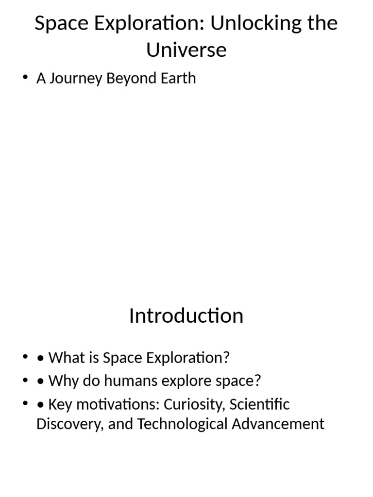 Space Exploration: Milestones & Future | PDF
