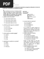 Evaluación Diagnóstica de Lectura 2do Grado 2023 | PDF