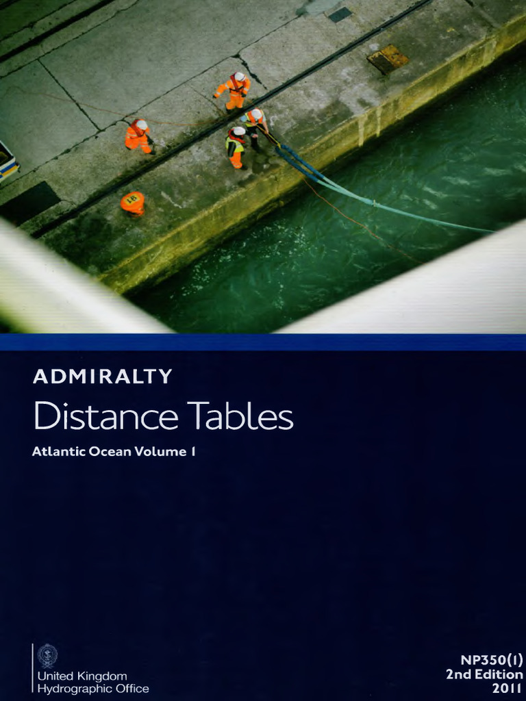 Admiralty Distance Tables - Atlantic Ocean NP350 | PDF | Latitude ...