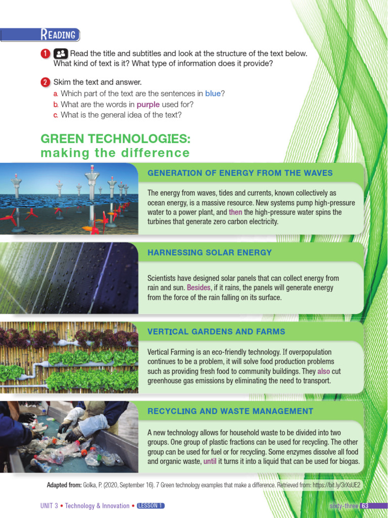 Green Technologies and Innovations Overview | PDF | Environmental ...