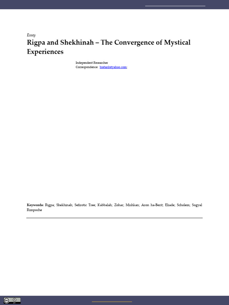 Shechinah and Rigpa | PDF | Kabbalah | Tabernacle