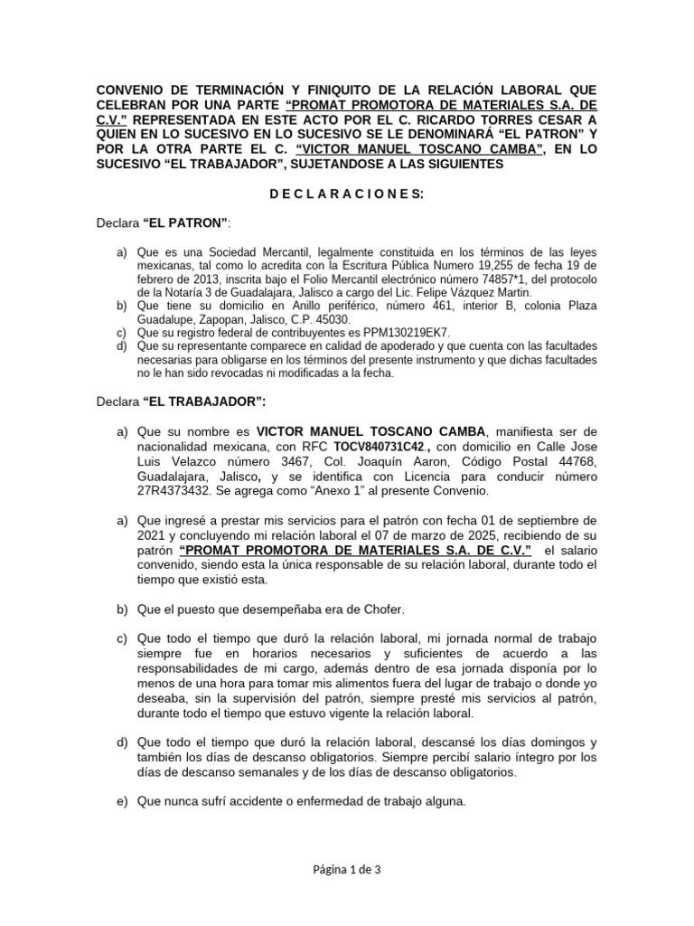 Victor Manuel Toscano Camba | PDF | Salario