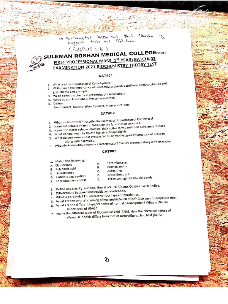 Srmc Last Year All Cats and Mid Solved | PDF