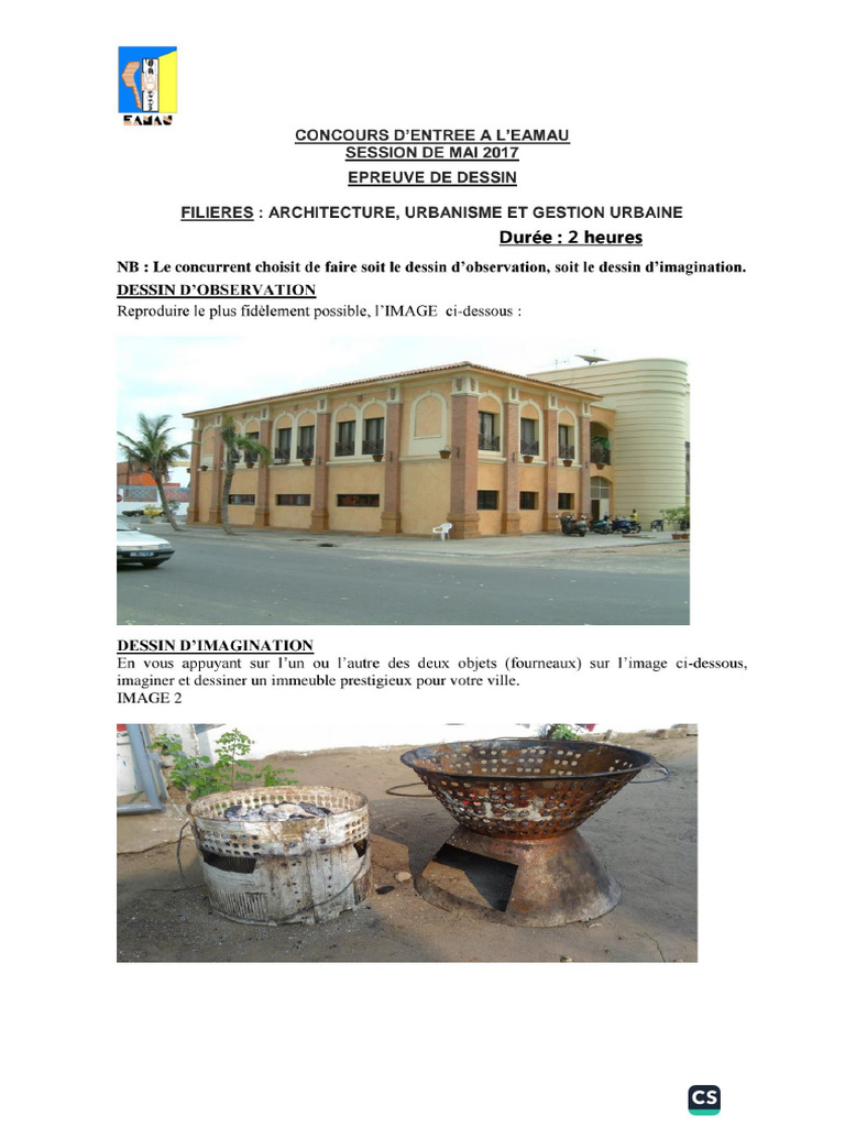 PRÉPA EAMAU- Sujets en Ligne | PDF