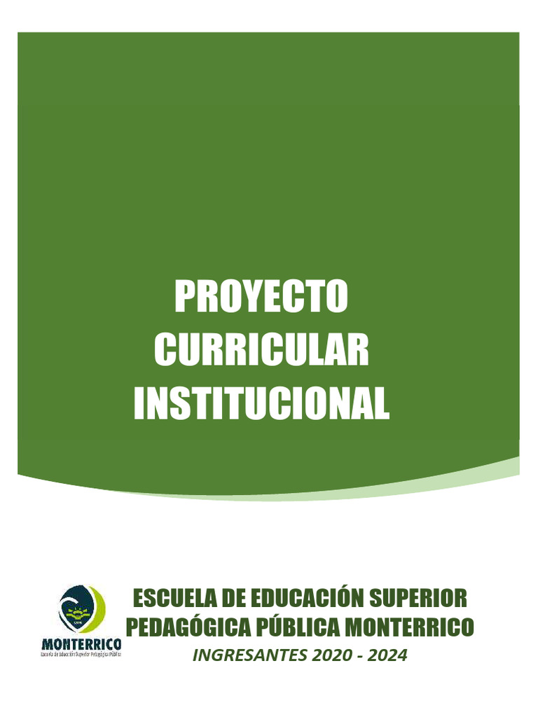 Pci Eespp Monterrico | PDF | Enseñando | Plan de estudios