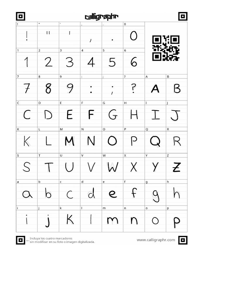 Calligraphr Template | PDF