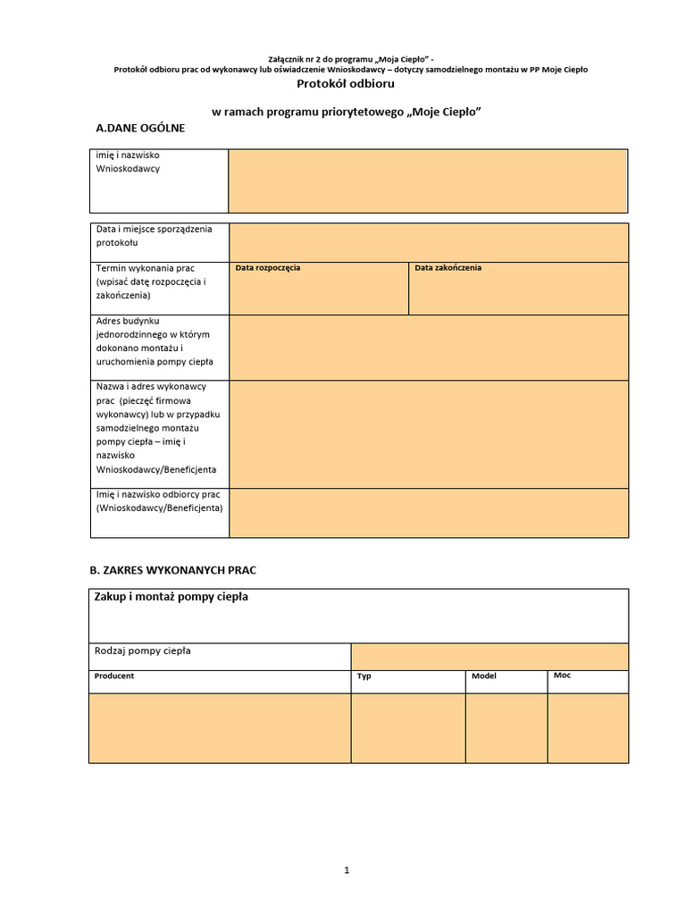 Protokol Odbioru | PDF