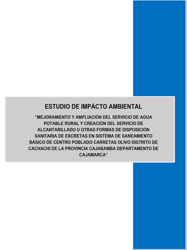 Informe de Impacto Ambiental | PDF | Precipitación | Saneamiento