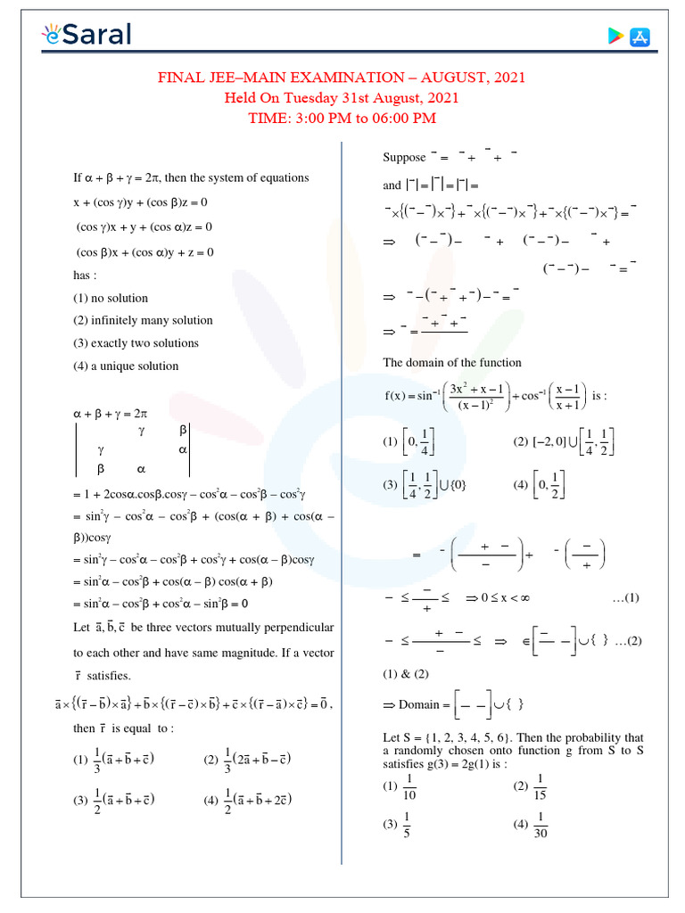 3108 Mathematics Paper With Solution Evening | PDF | Analytic Geometry | Mathematical Analysis