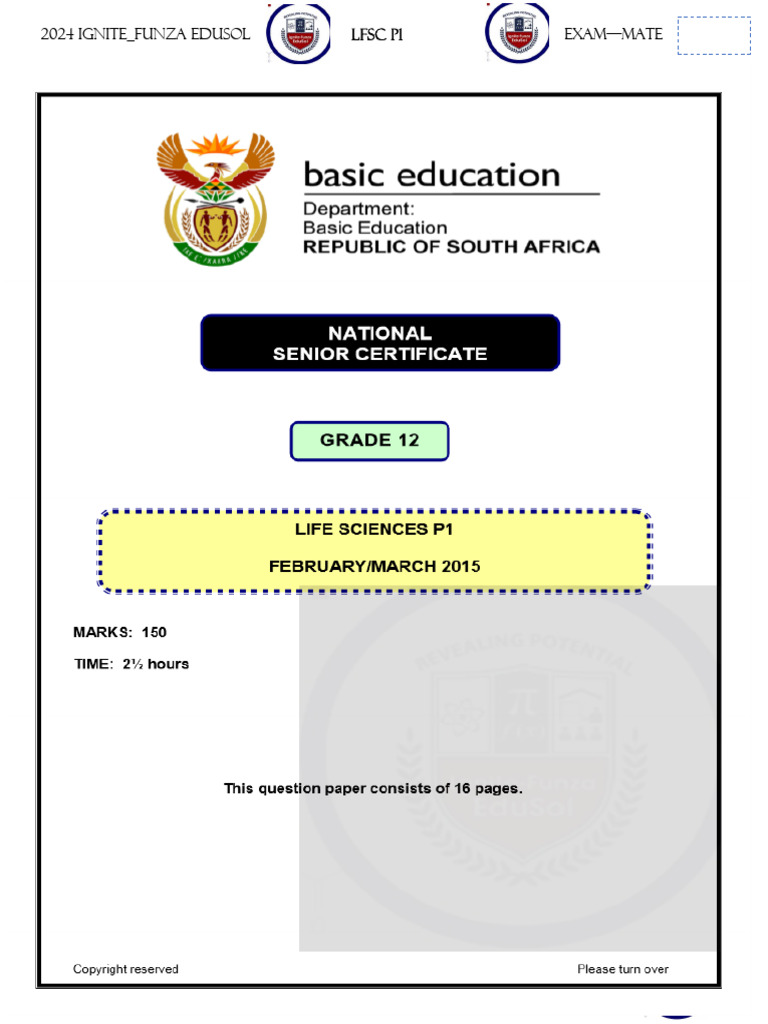 LFSC Exam Mate p1 | PDF