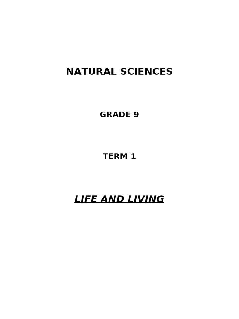 Grade 9 Natural Sciences Assessment Guide | PDF | Heart | Lung