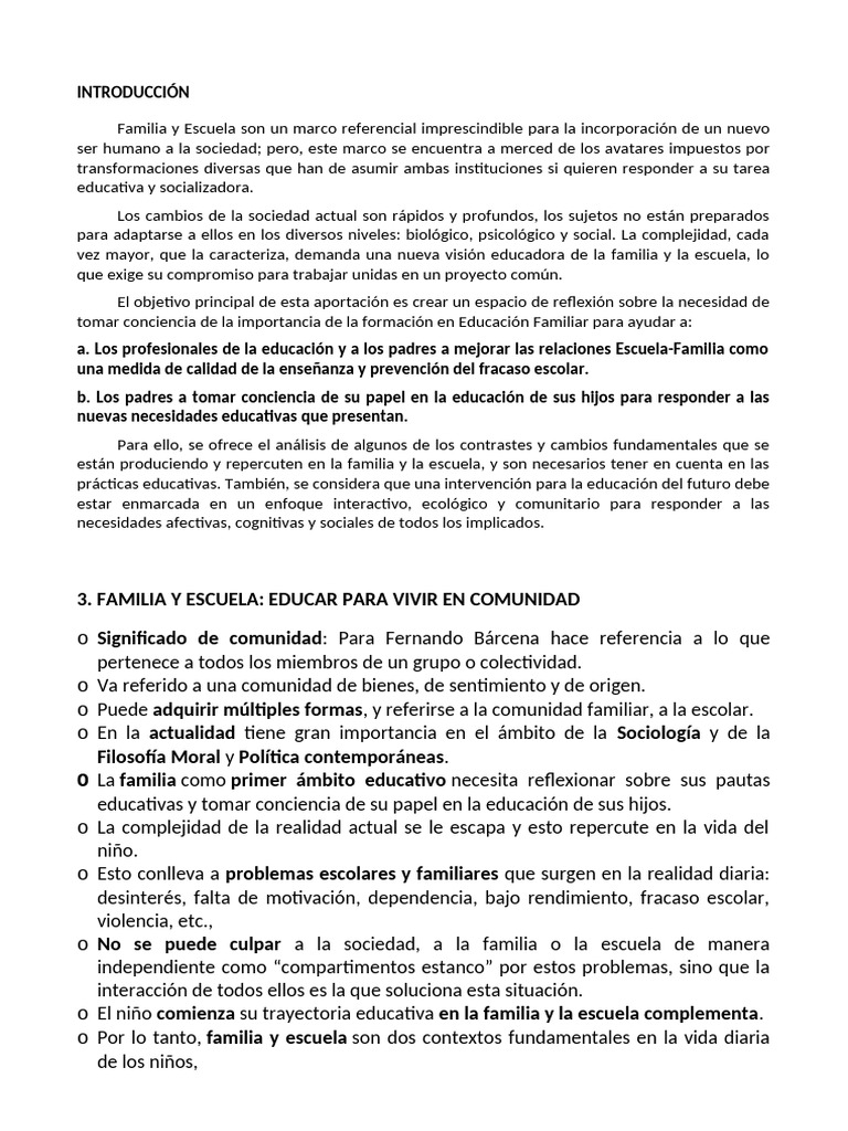 Relación-escuela-familia (Didactica) | PDF | Escuelas | Aprendizaje