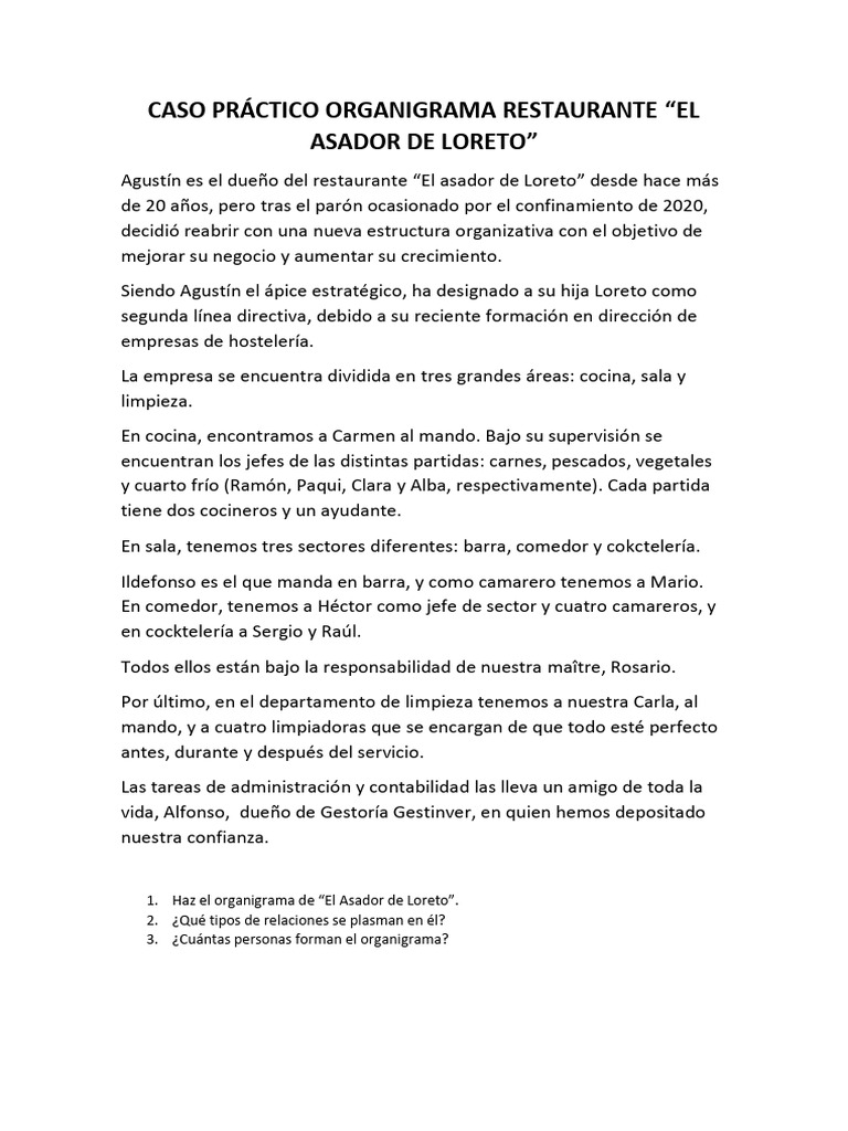 UD2 Caso Práctico Organigrama | PDF