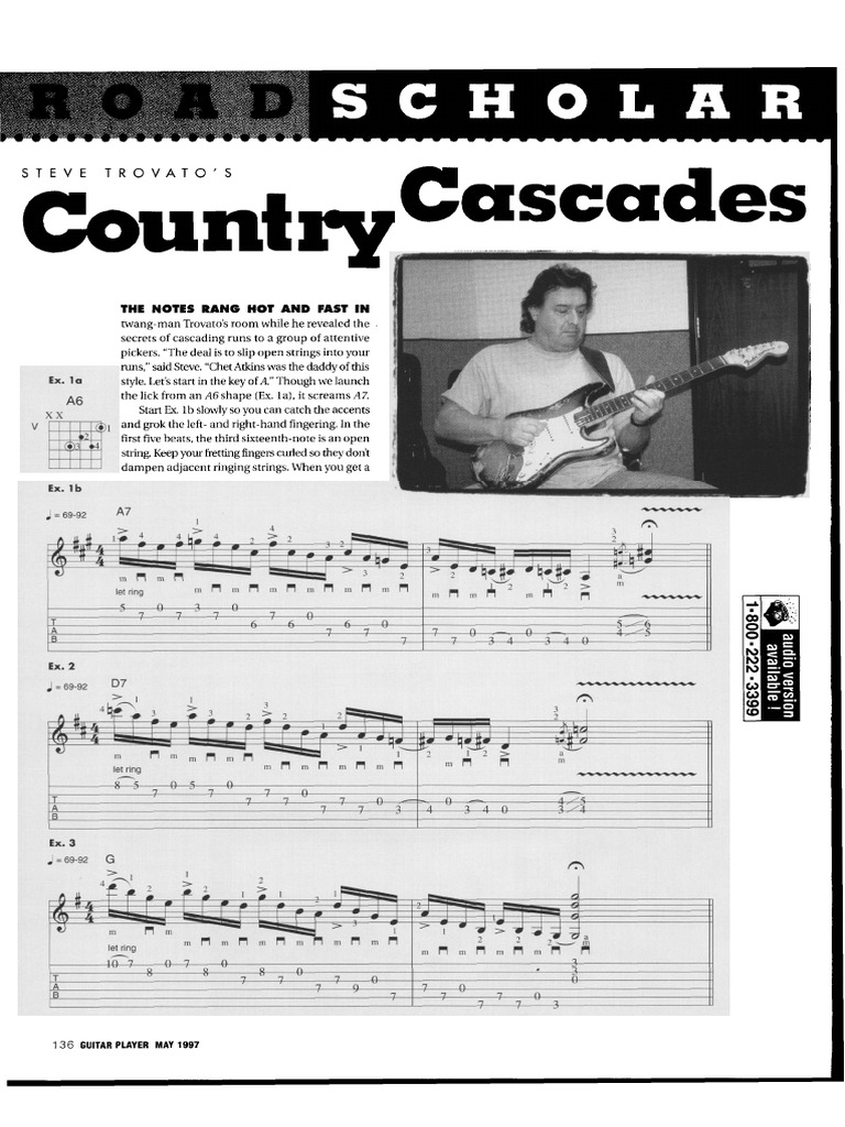 (Guitar Lesson) Steve Trovato's Country Cascades | PDF