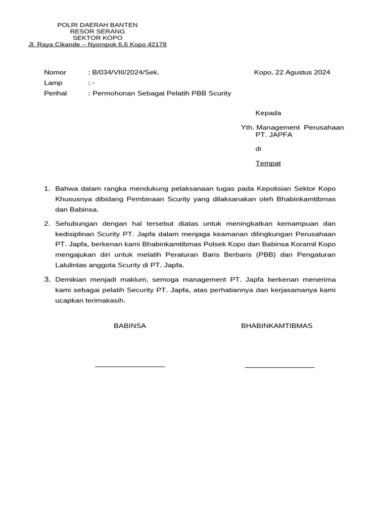 Permohonan Pelatih PBB | PDF