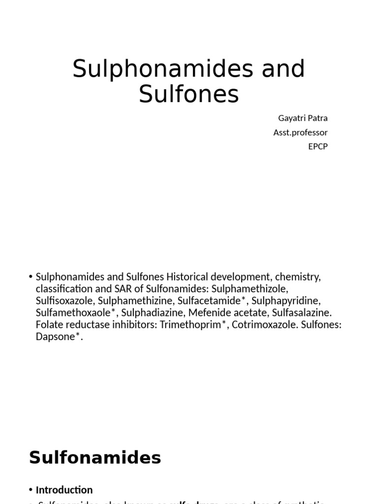 Sulfonamides Medicinal Chemistry | PDF | Drugs