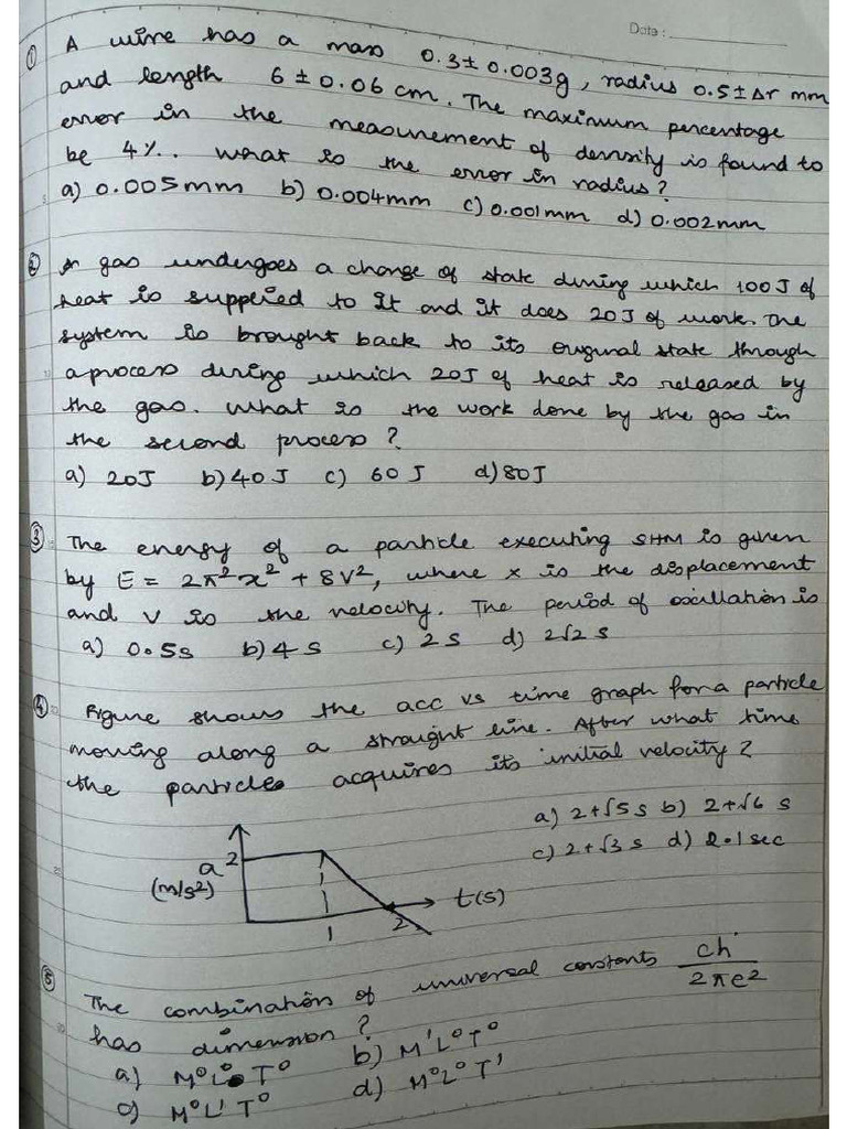 November Class 11th Day 12 Secret Assignment | PDF