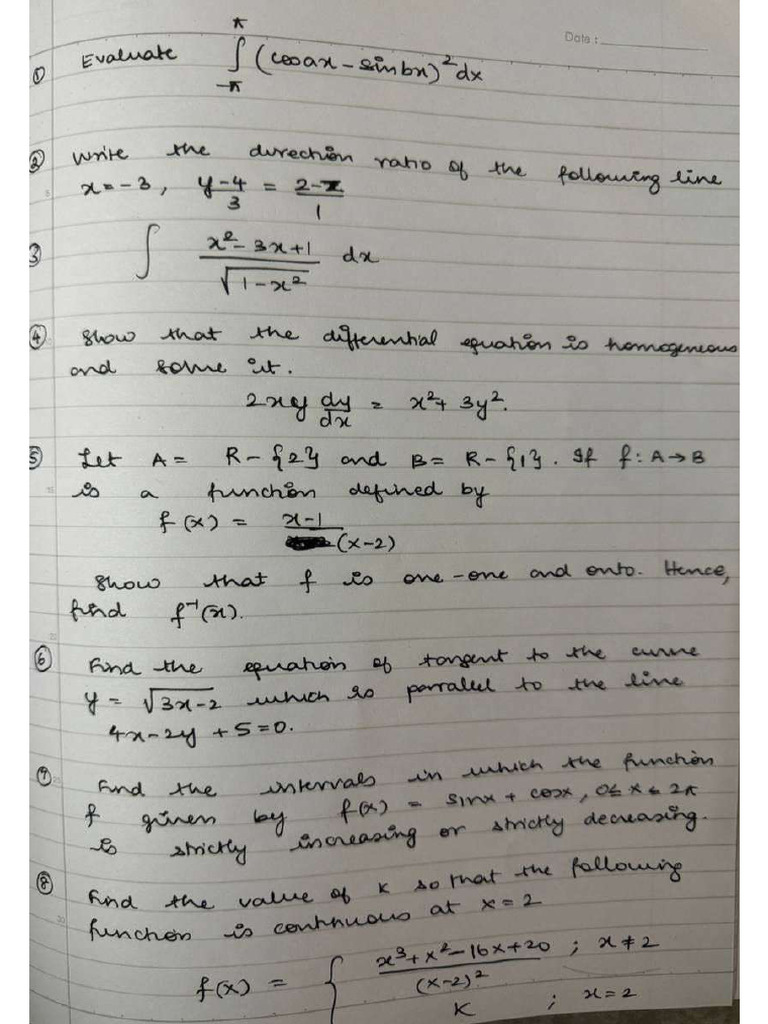 November Class 12th Day 12 Secret Assignment | PDF