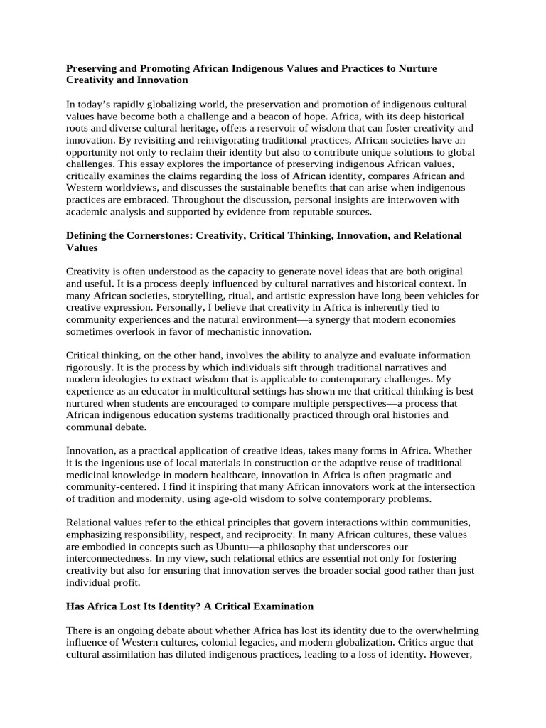 Question 1 Critical Thinking Project | PDF | Sustainability | Creativity