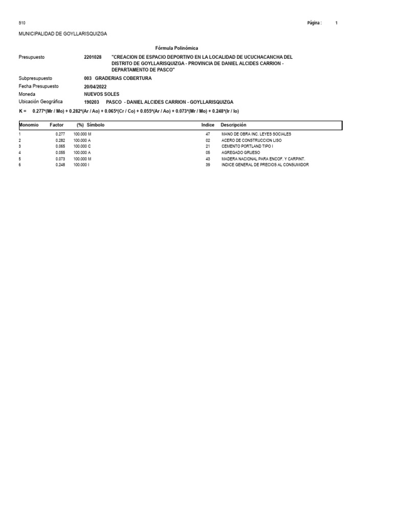 3 Formula Poli Graderias Cobertura | PDF