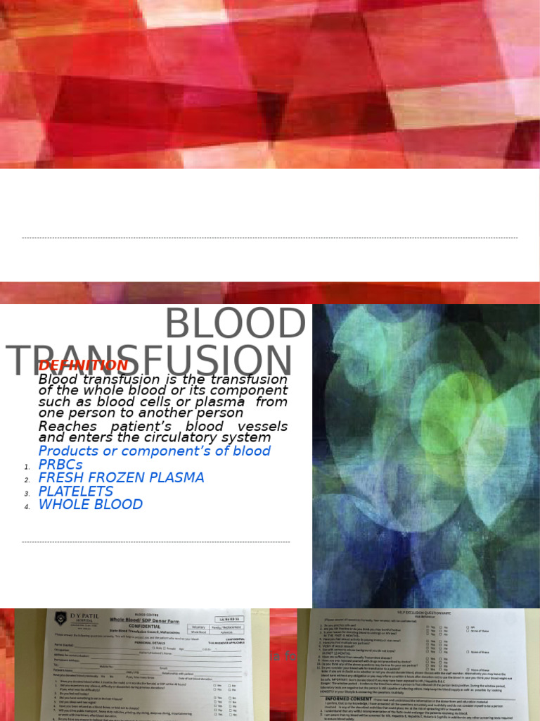 Blood Transfusion Related Reaction | PDF | Blood Transfusion | Blood