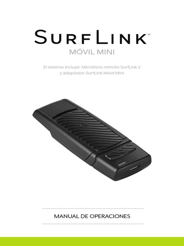 SurfLink Mini Mobile Operations Manual | PDF | Micrófono | Bluetooth