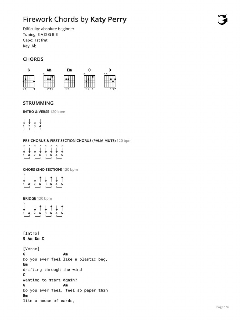 Katie Perry - Firework - Chords | PDF