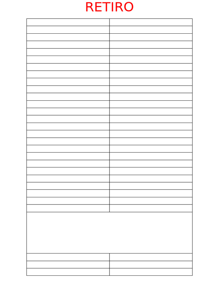 Retiro | PDF