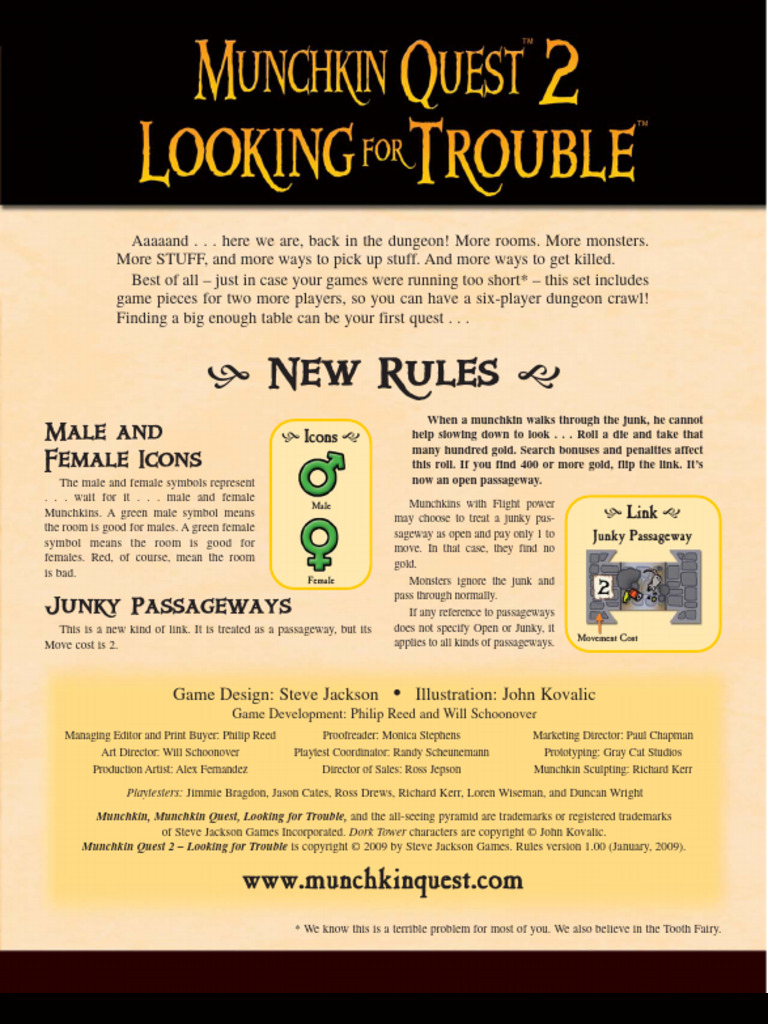 munchkin_quest2_rules_en | PDF | Role Playing Games | Games Of Mental Skill