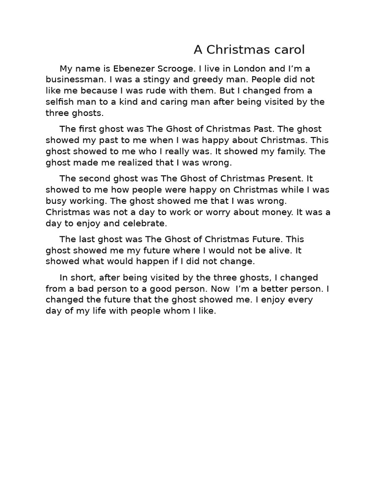 Scrooge's Transformation Journey | PDF