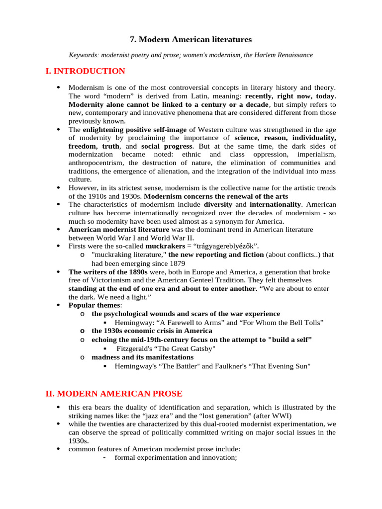 Modern American Literatures | PDF | Modernism | Harlem Renaissance