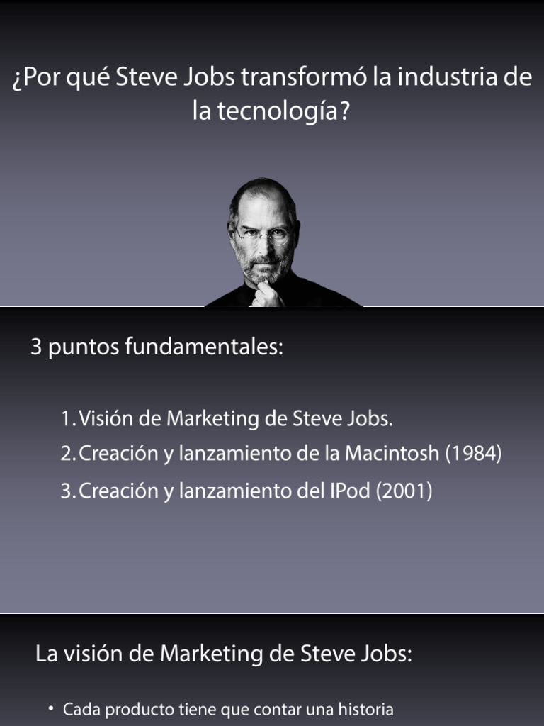 Por Qué Steve Jobs Transformó La Industria de La Tecnología | PDF