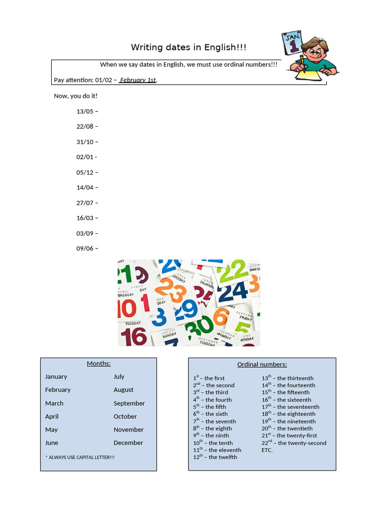 Ordinal Numbers | PDF