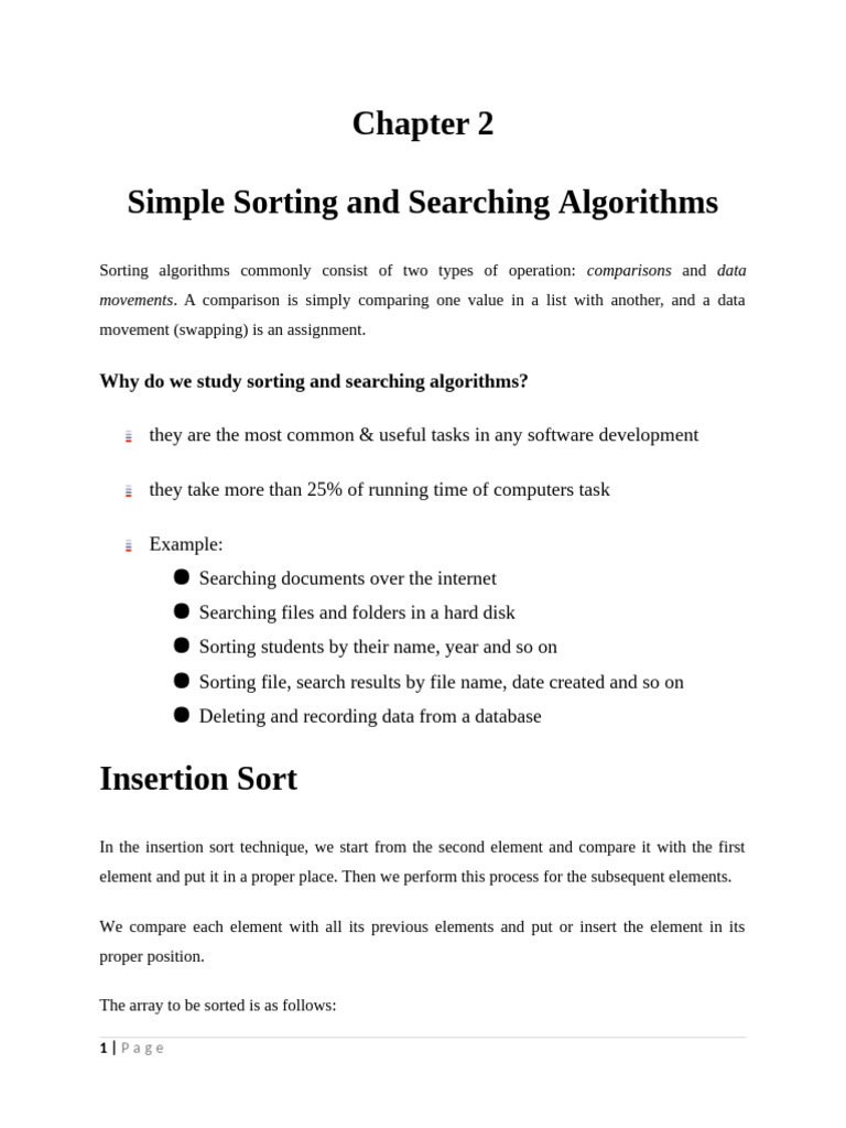 Sorting and Searching Algorithms Explained | PDF | Computer Data | Computing