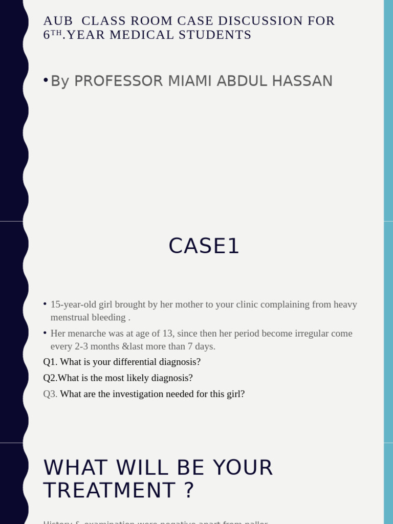 Abnormal Uterine Bleeding (AUB) Cases | PDF