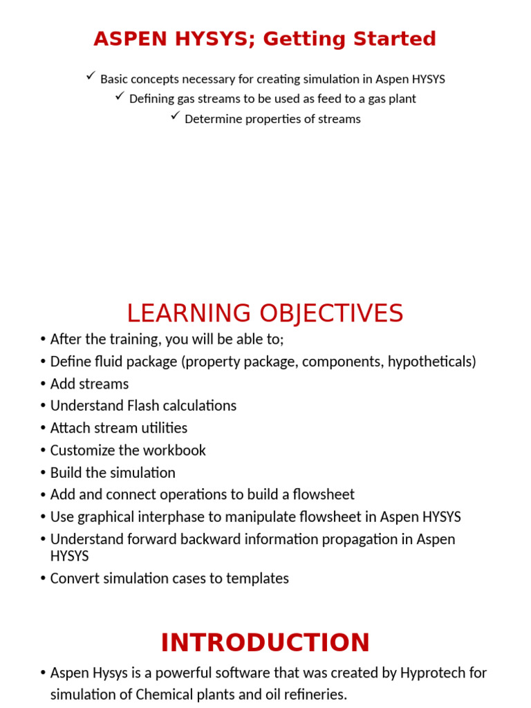 Aspen Hysys Training Slide - 020808 | PDF | Continuum Mechanics | Applied And Interdisciplinary ...