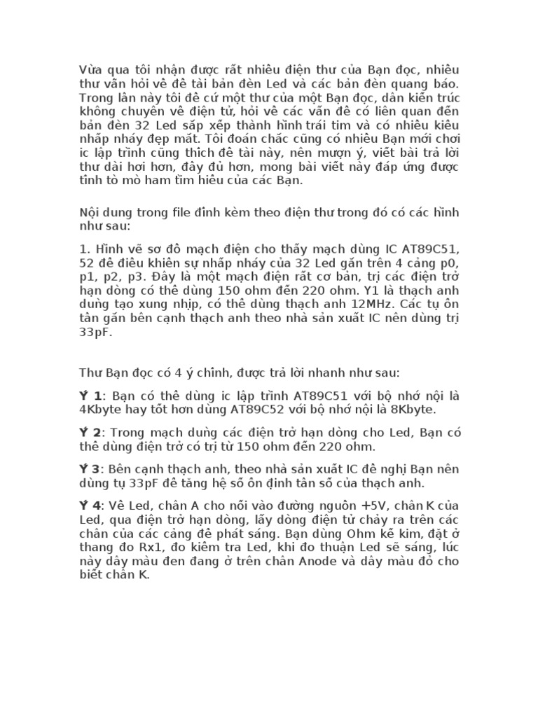 Project Lam Led Trai Tim 32 Led | PDF